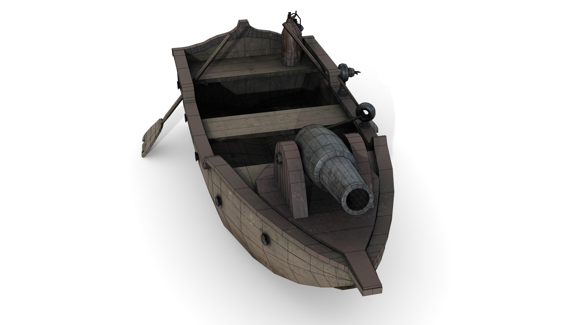 Warship With Cannon 1 3D Model - TurboSquid 1718605