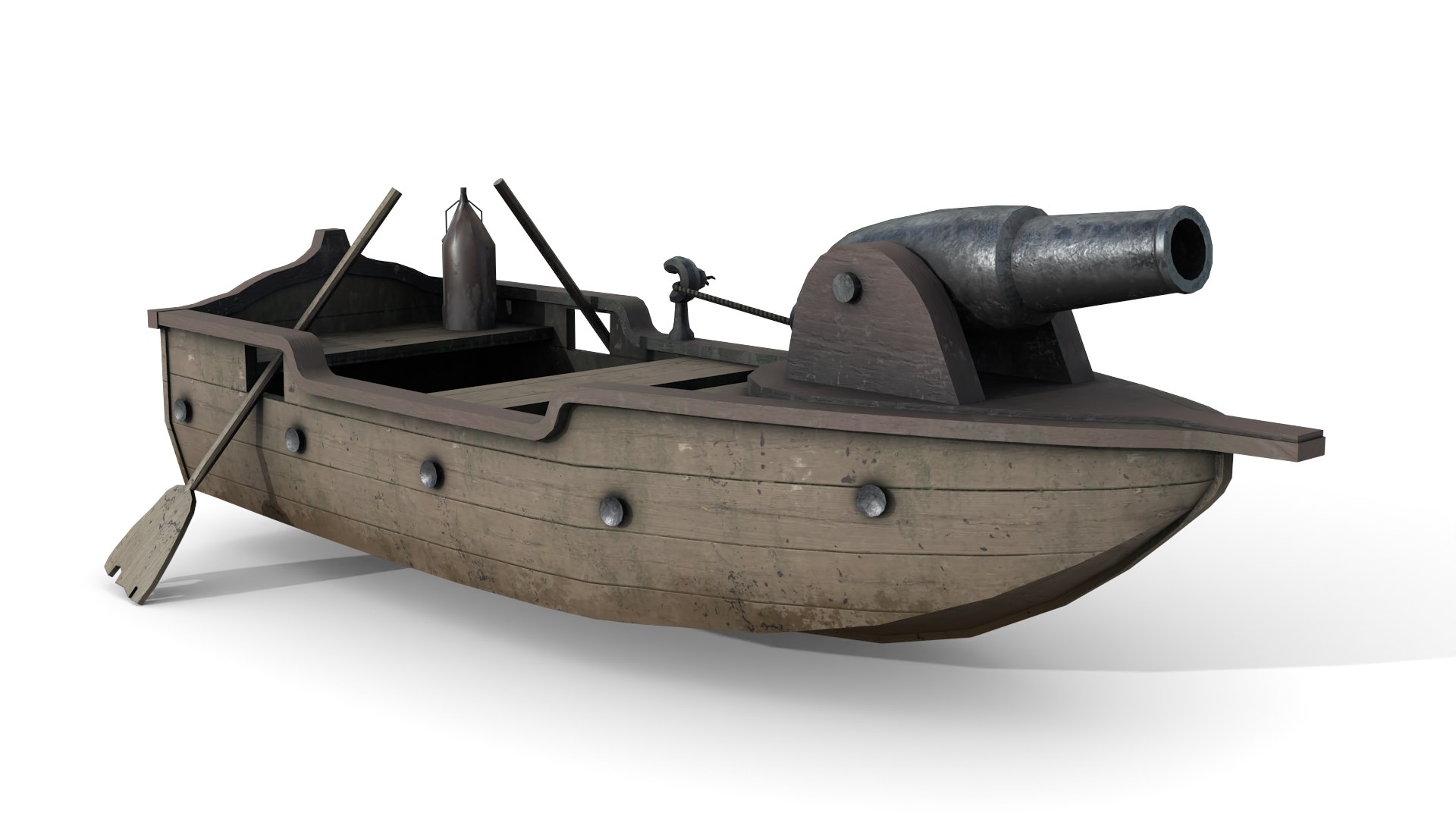 Warship With Cannon 1 3D Model - TurboSquid 1718605