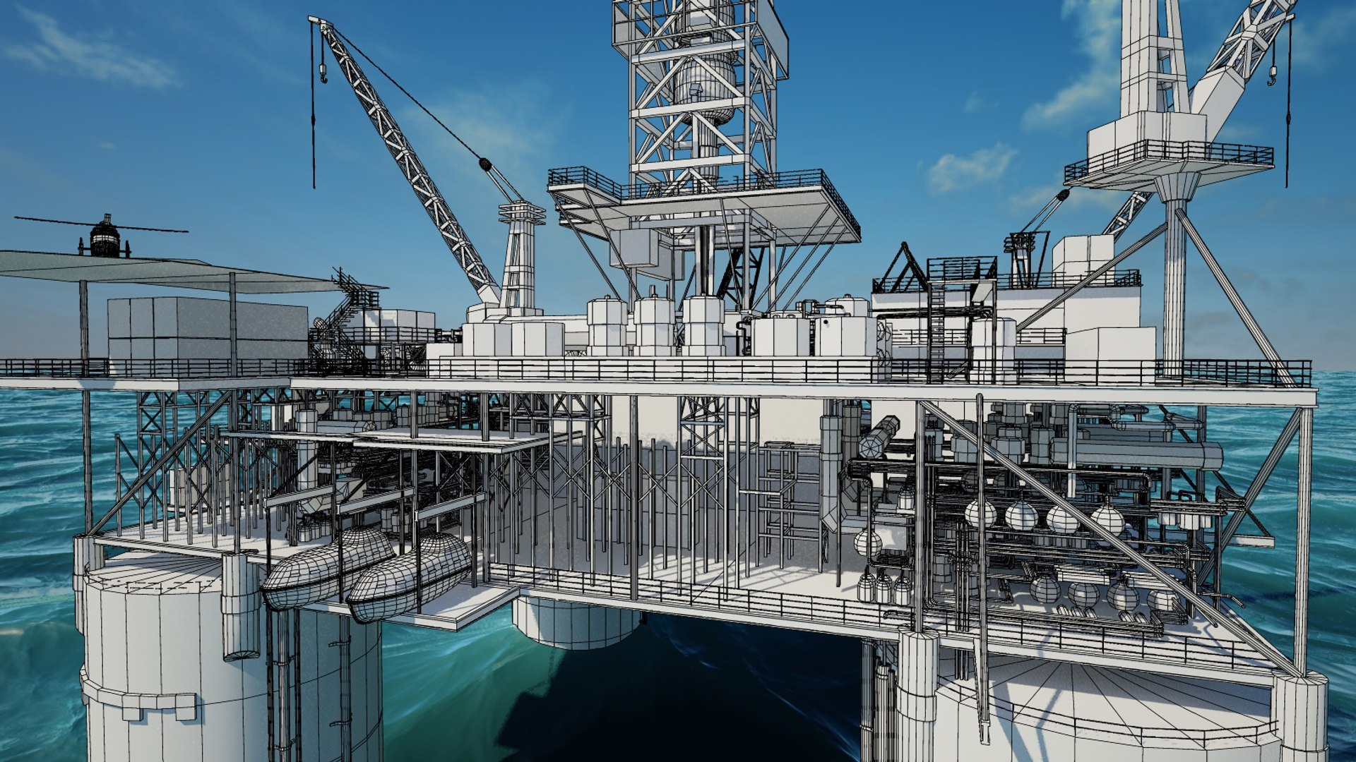 Maya Offshore Oil Platform