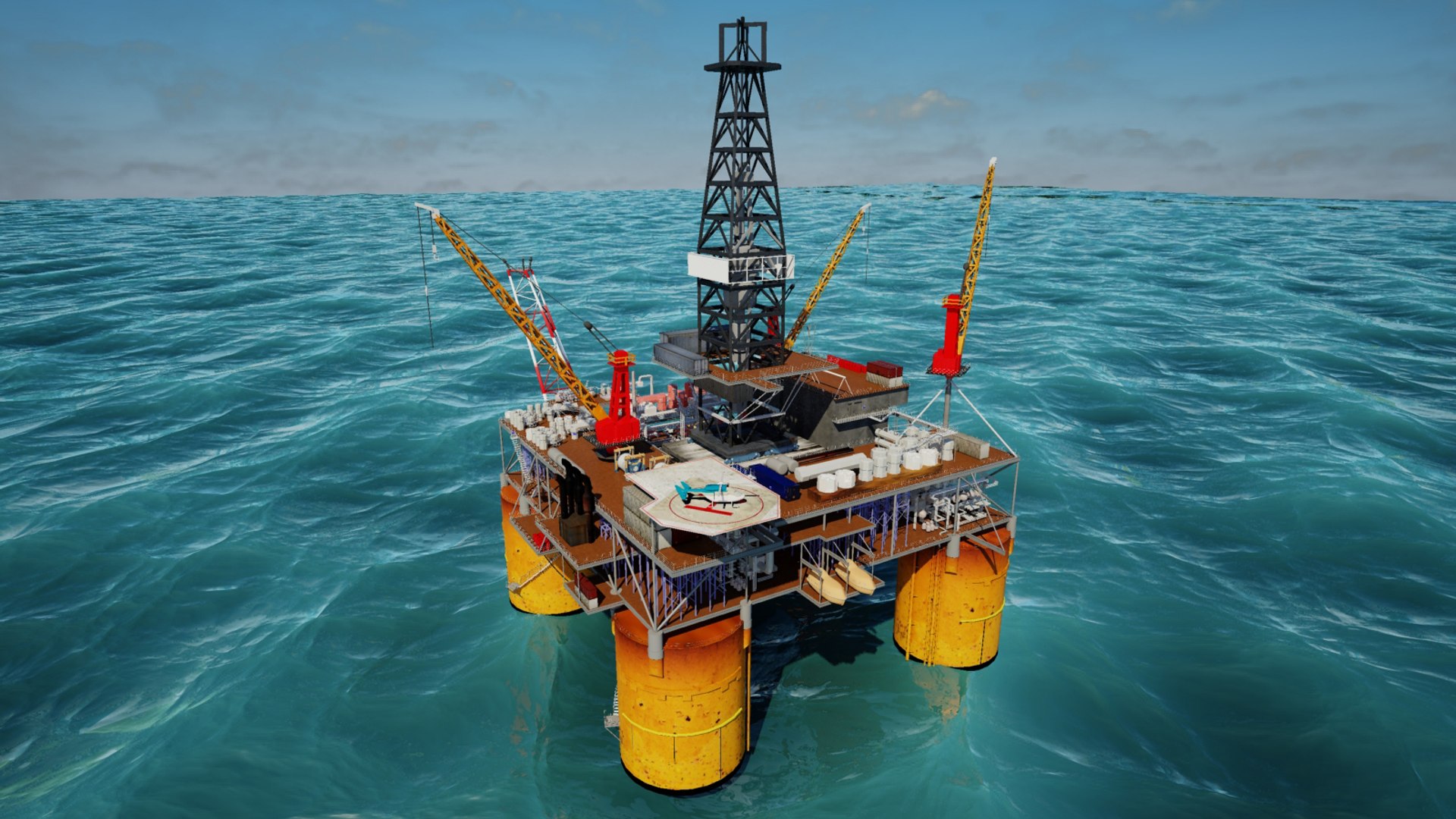 Maya Offshore Oil Platform