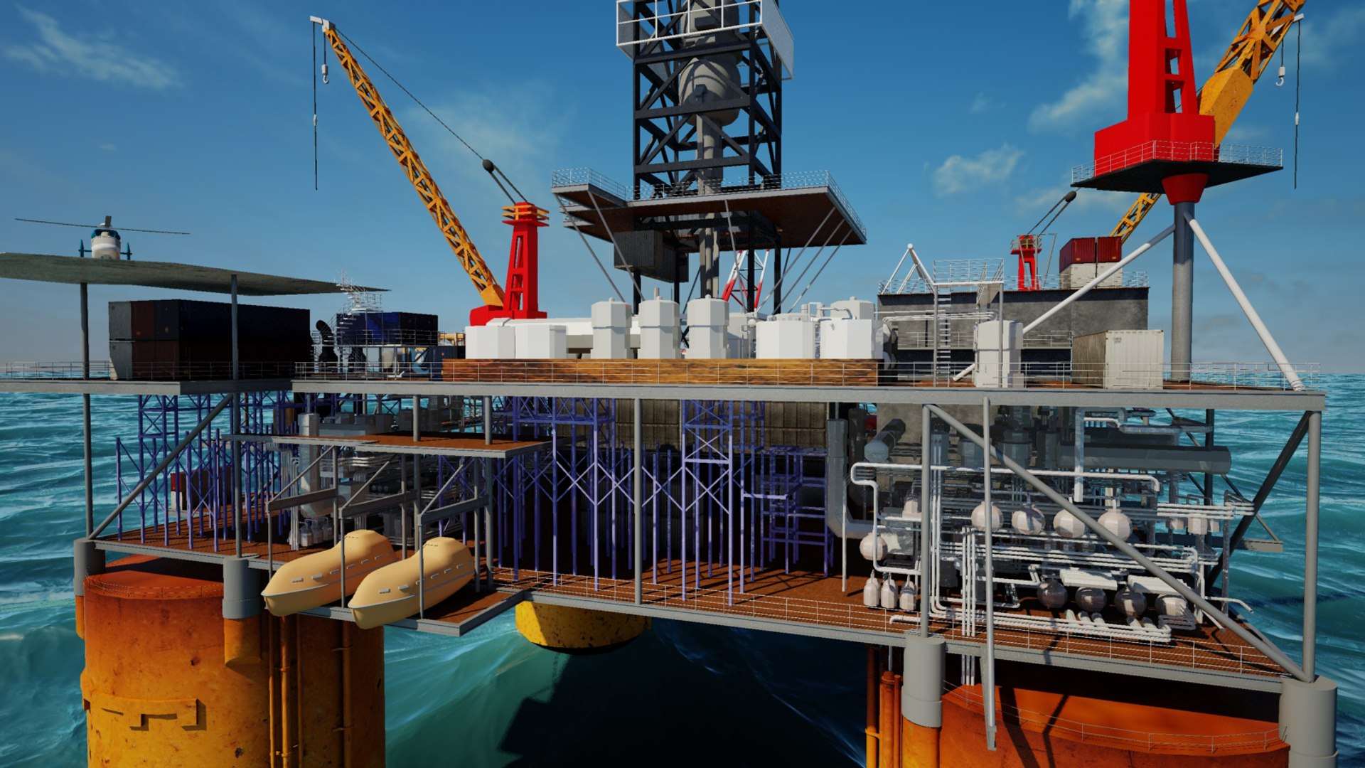 Maya Offshore Oil Platform