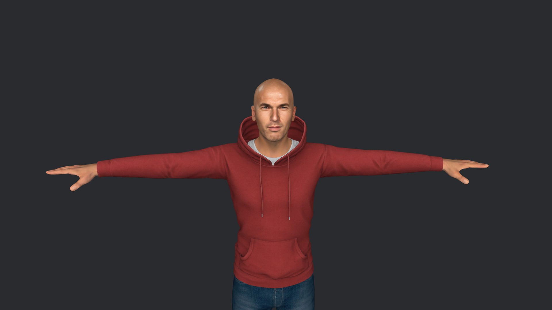 3D Zinedine Zidane Hyper Realistic Full Body Fully Rigged 3D Character ...