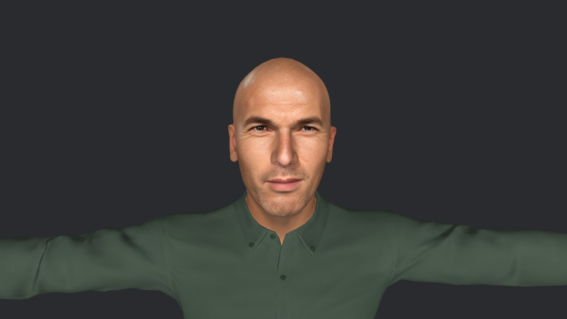 3D Zinedine Zidane Hyper Realistic Full Body Fully Rigged 3D Character ...