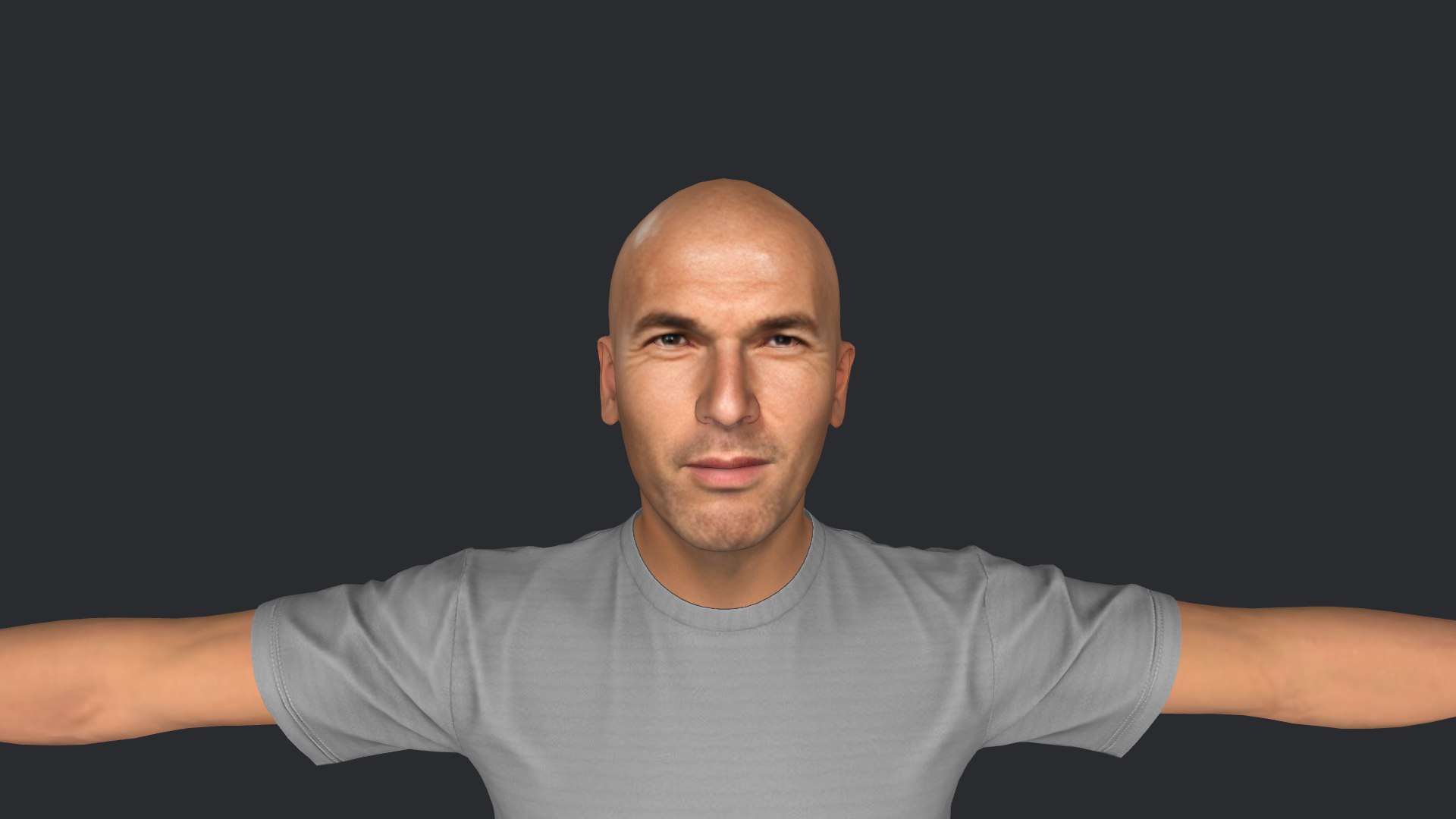 3D Zinedine Zidane Hyper Realistic Full Body Fully Rigged 3D Character ...