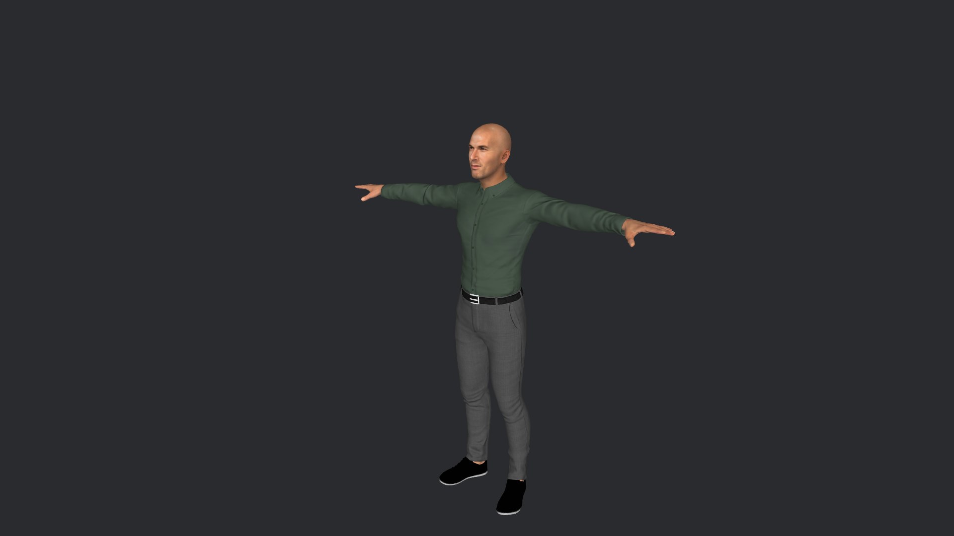 3D Zinedine Zidane Hyper Realistic Full Body Fully Rigged 3D Character ...