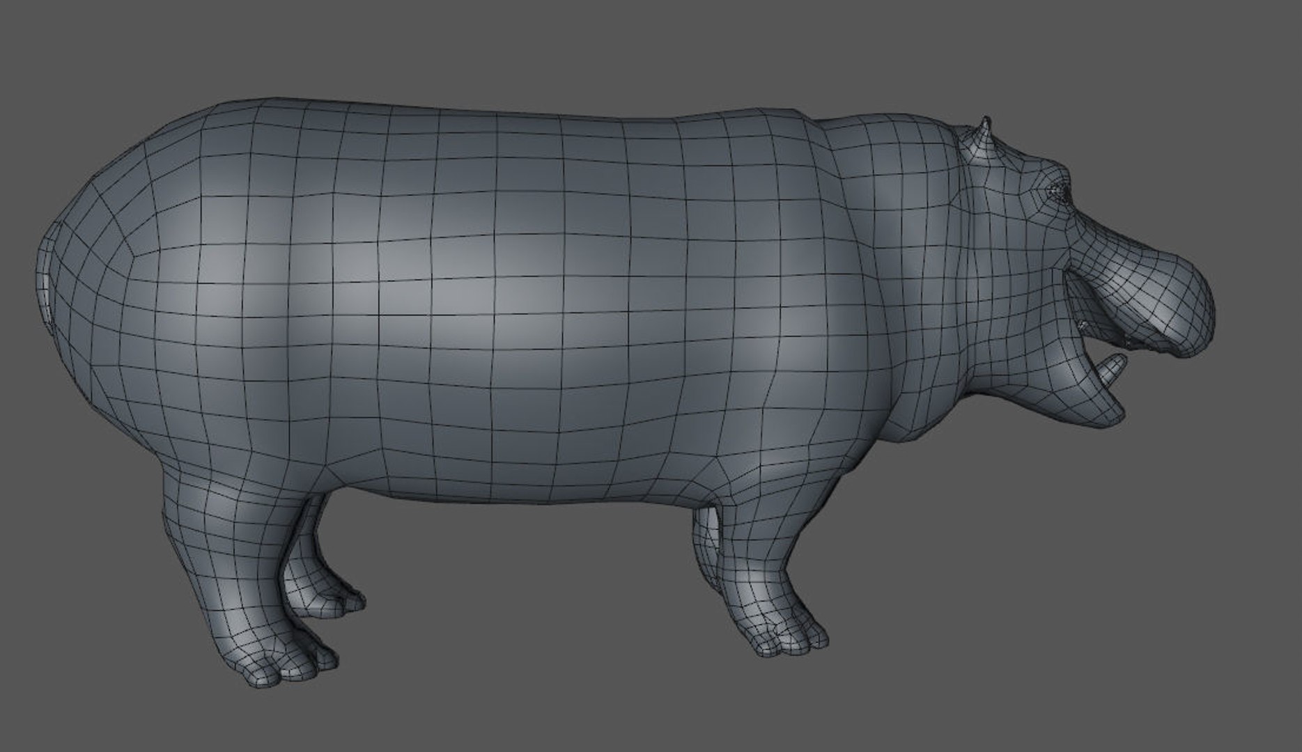 3D hippopotamus hippo rigged - TurboSquid 1393985