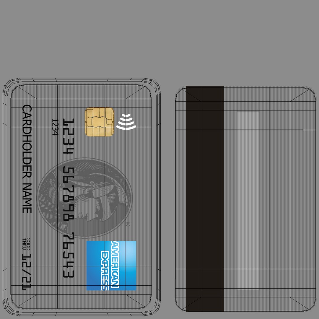 3D American Express Credit Card Model - TurboSquid 2045448