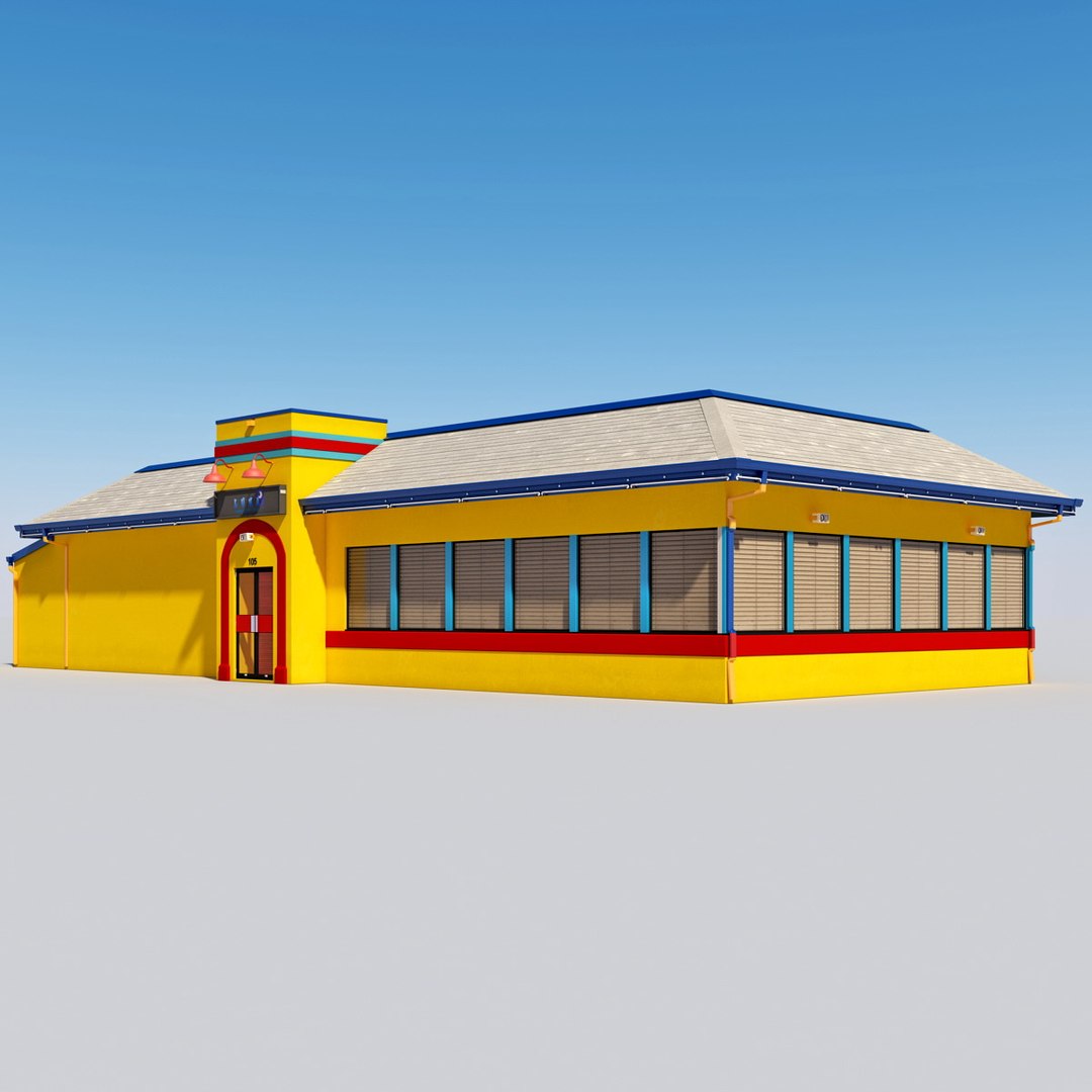 Restaurant House Scene 3d C4d
