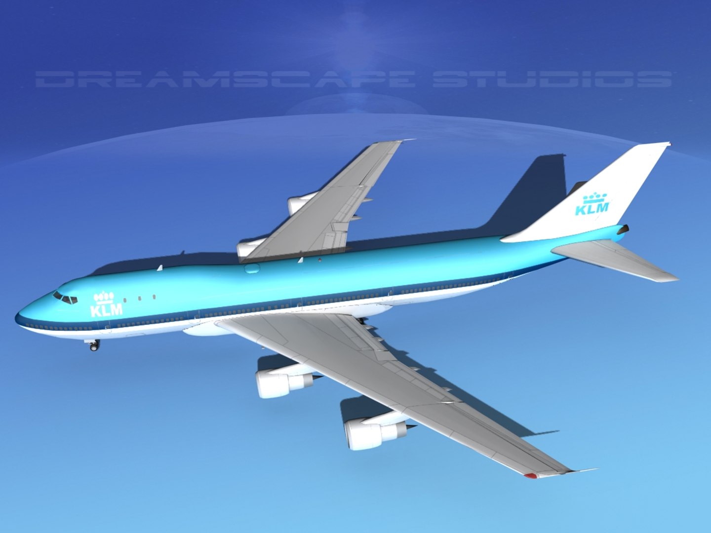 3d Model 747-100 Airline Boeing 747