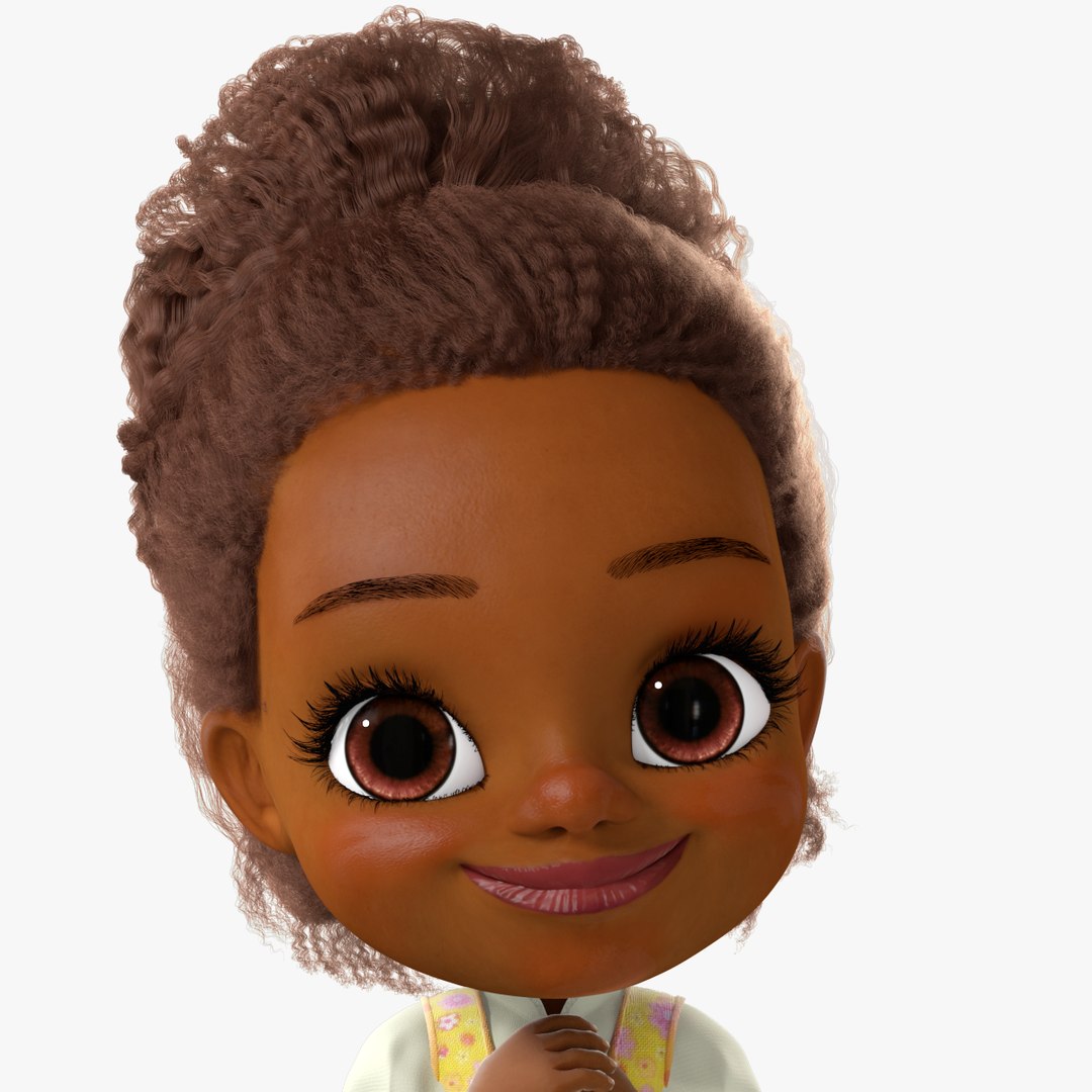 Cartoon girl Luella model - TurboSquid 1990443