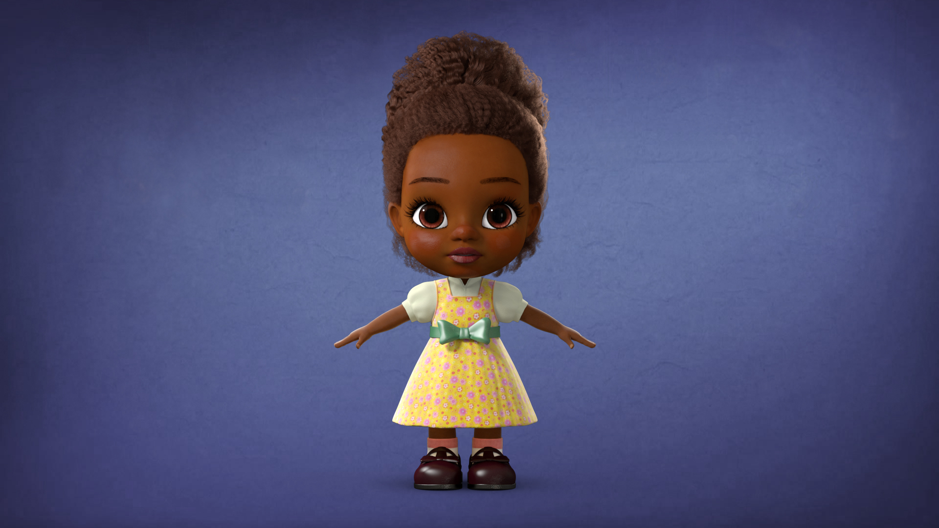 Cartoon Girl Luella Model - TurboSquid 1990443