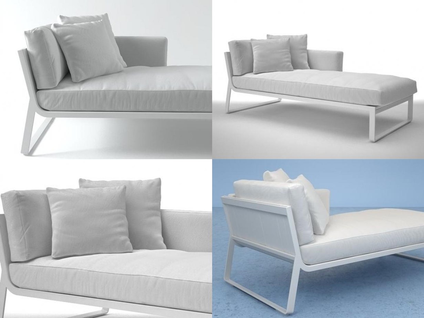 Flat Sofa Modular 2 3D Model - TurboSquid 1180511