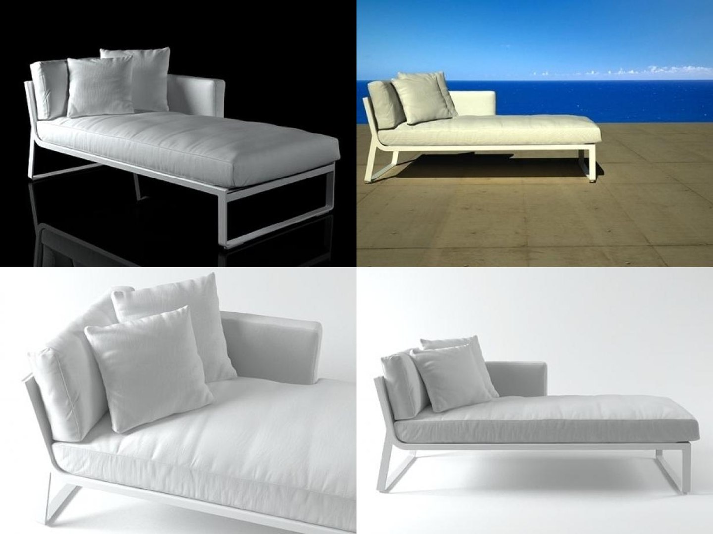 Flat Sofa Modular 2 3D Model - TurboSquid 1180511