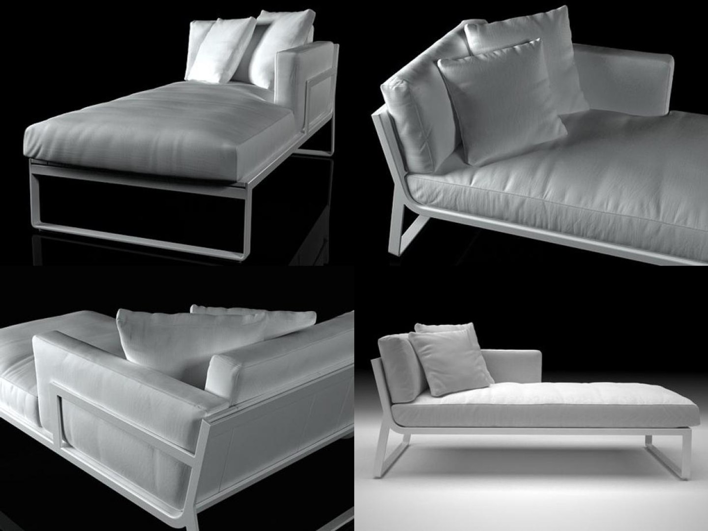 Flat Sofa Modular 2 3D Model - TurboSquid 1180511