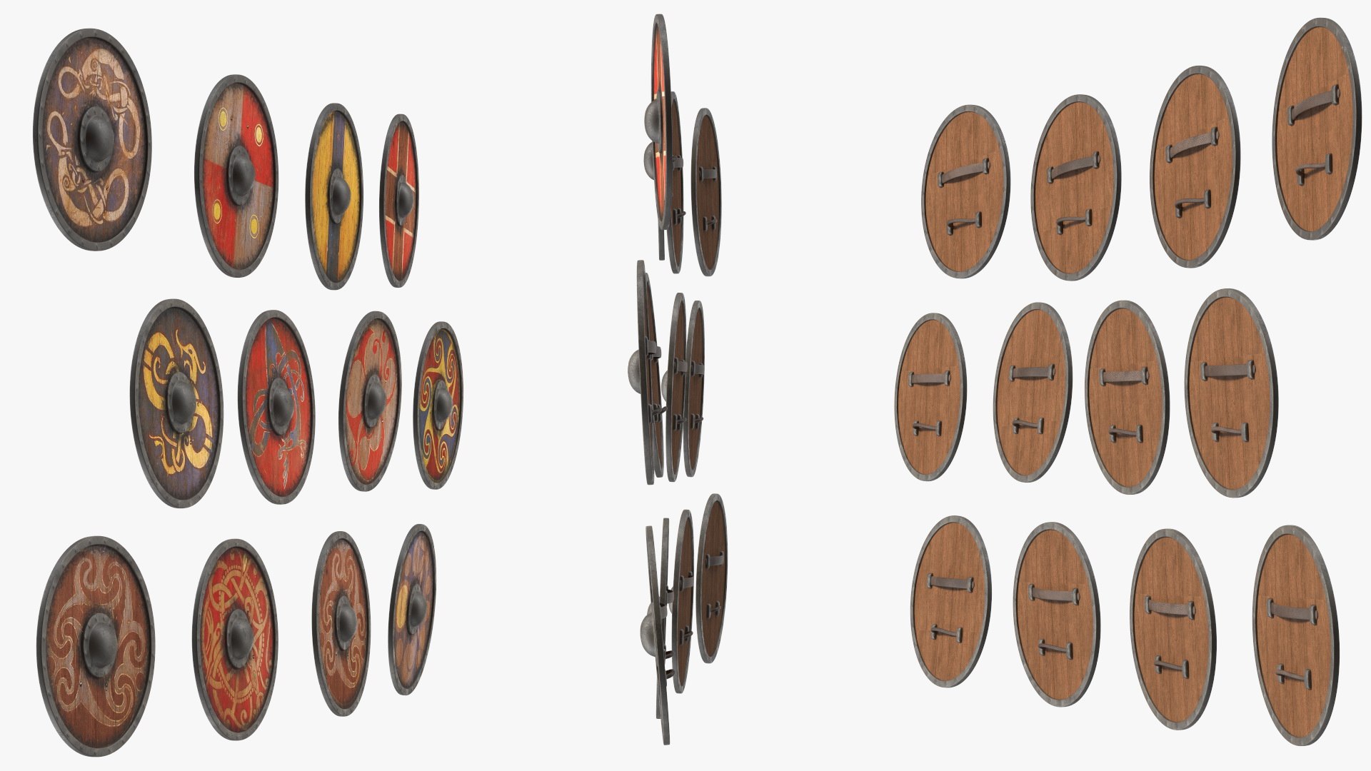 3D Viking Shields Set Model - TurboSquid 1796833