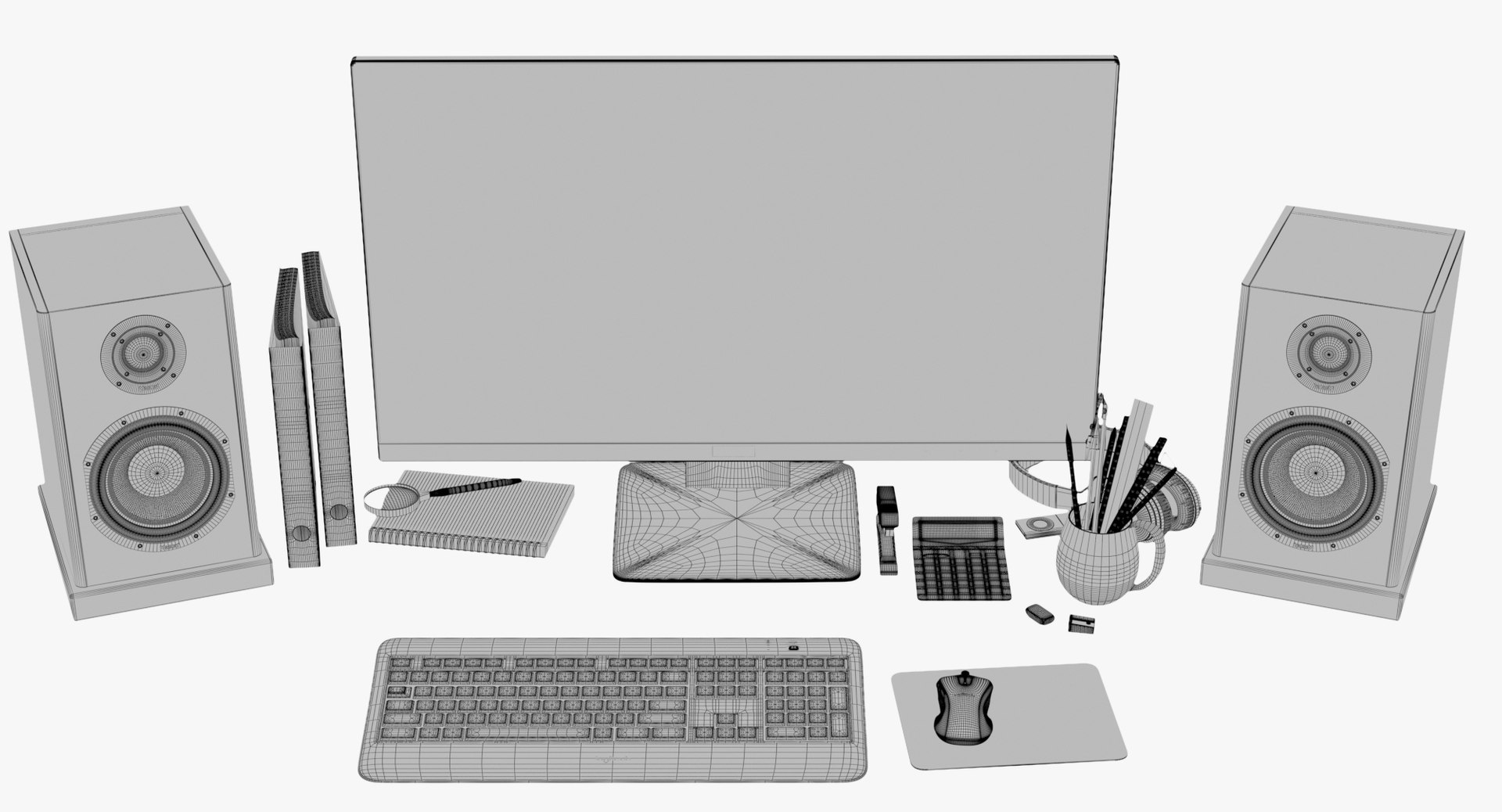 Computer Set 3D - TurboSquid 1275789