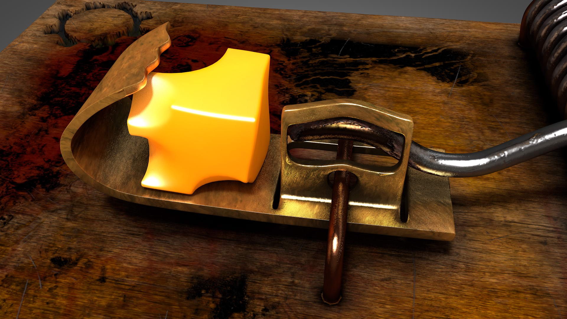 3D Worn Mousetrap Cheese Trap Model - TurboSquid 1425389