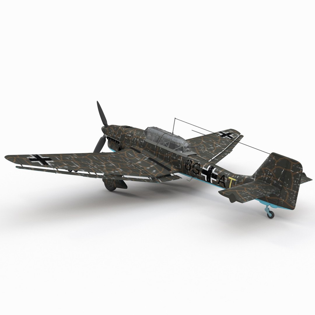 German Wwii Dive Bomber 3d Model