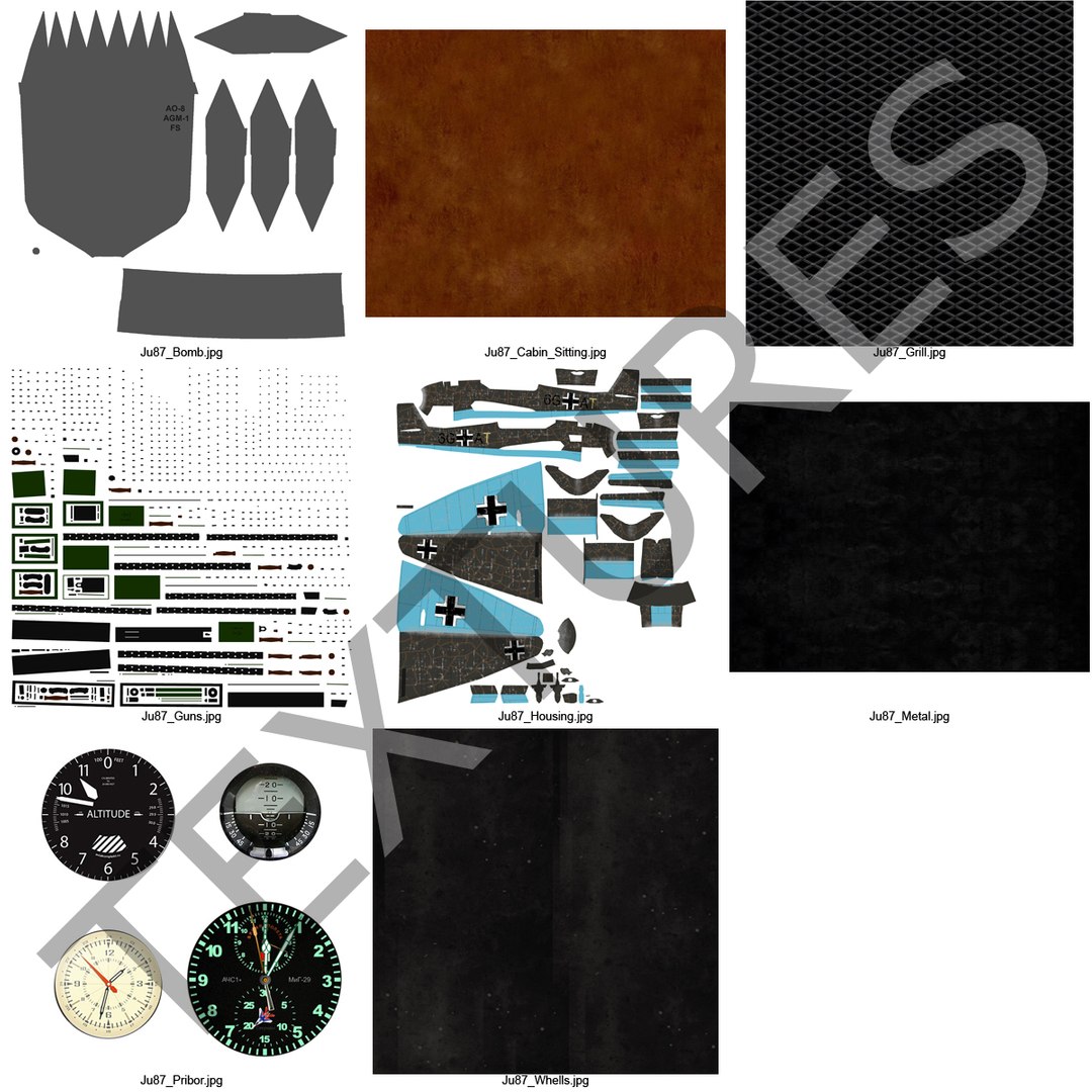 german wwii dive bomber 3d model