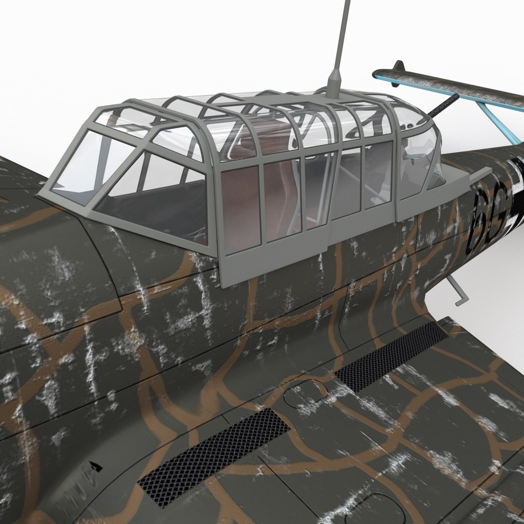 German Wwii Dive Bomber 3d Model