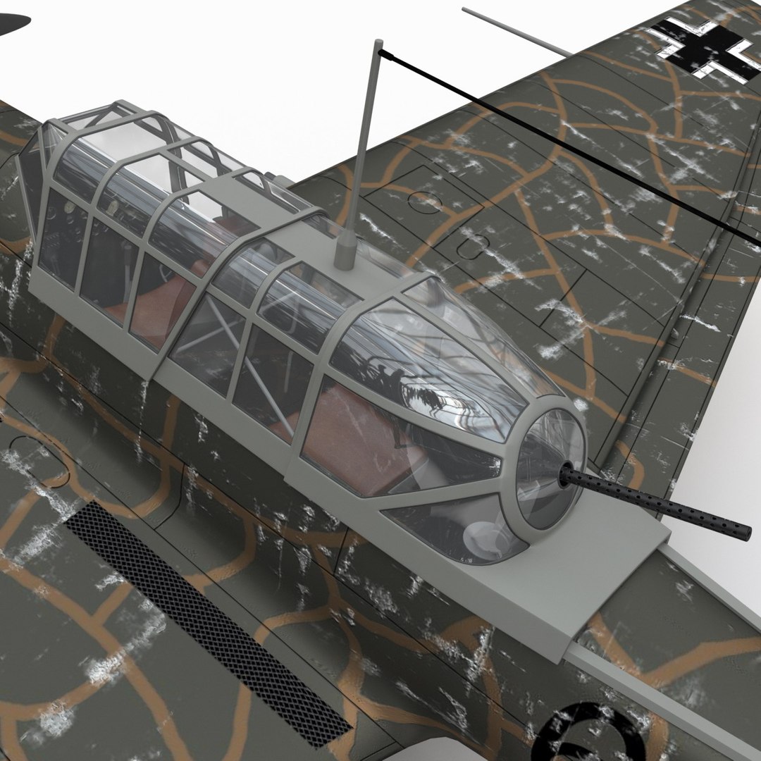 German Wwii Dive Bomber 3d Model