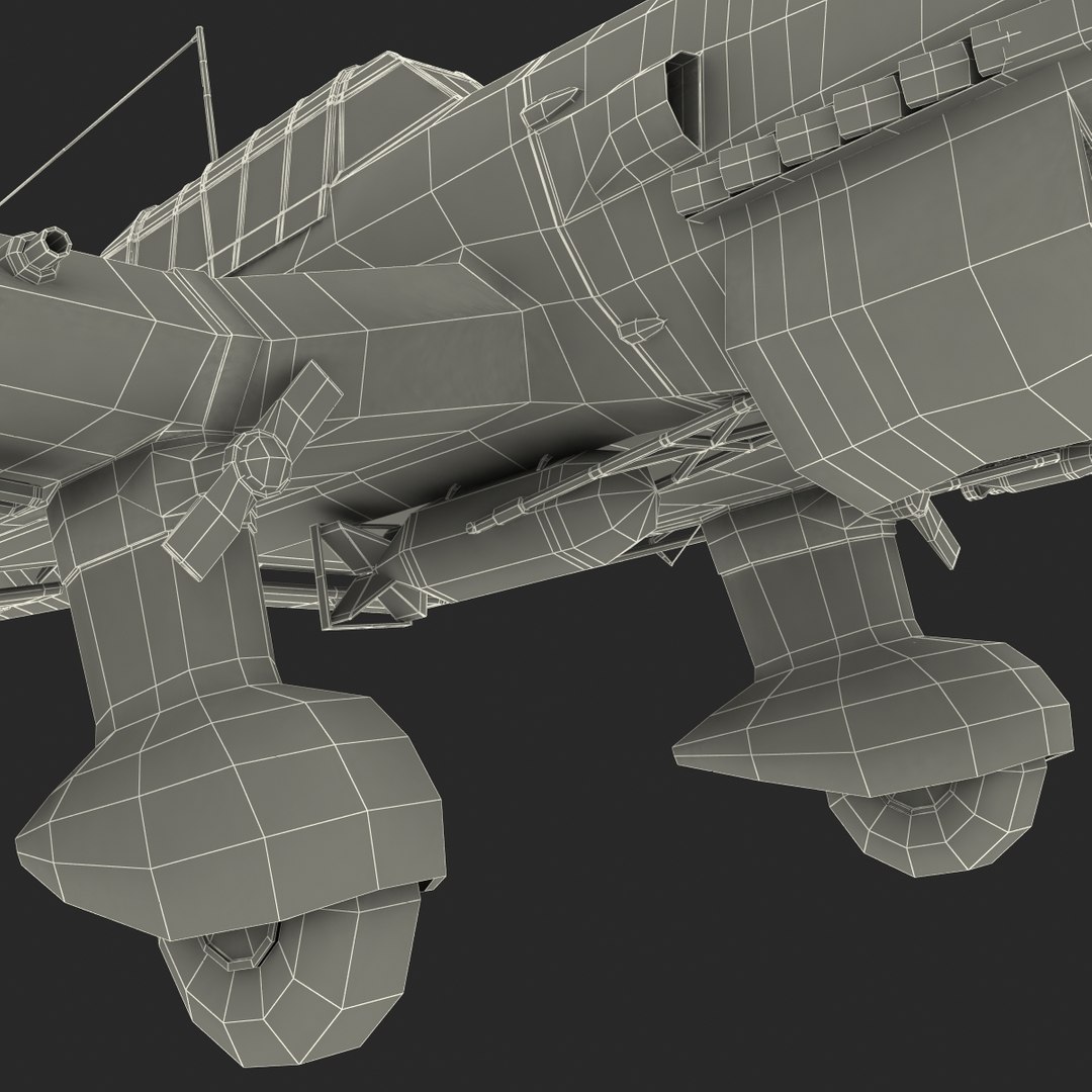 german wwii dive bomber 3d model