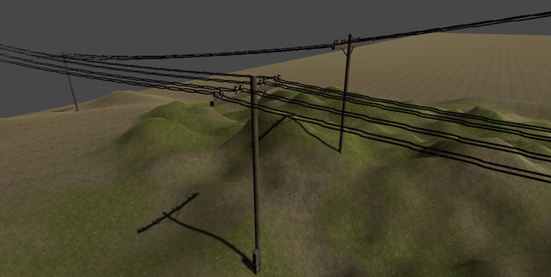 Electric Poles Wire 3D Model - TurboSquid 1439432