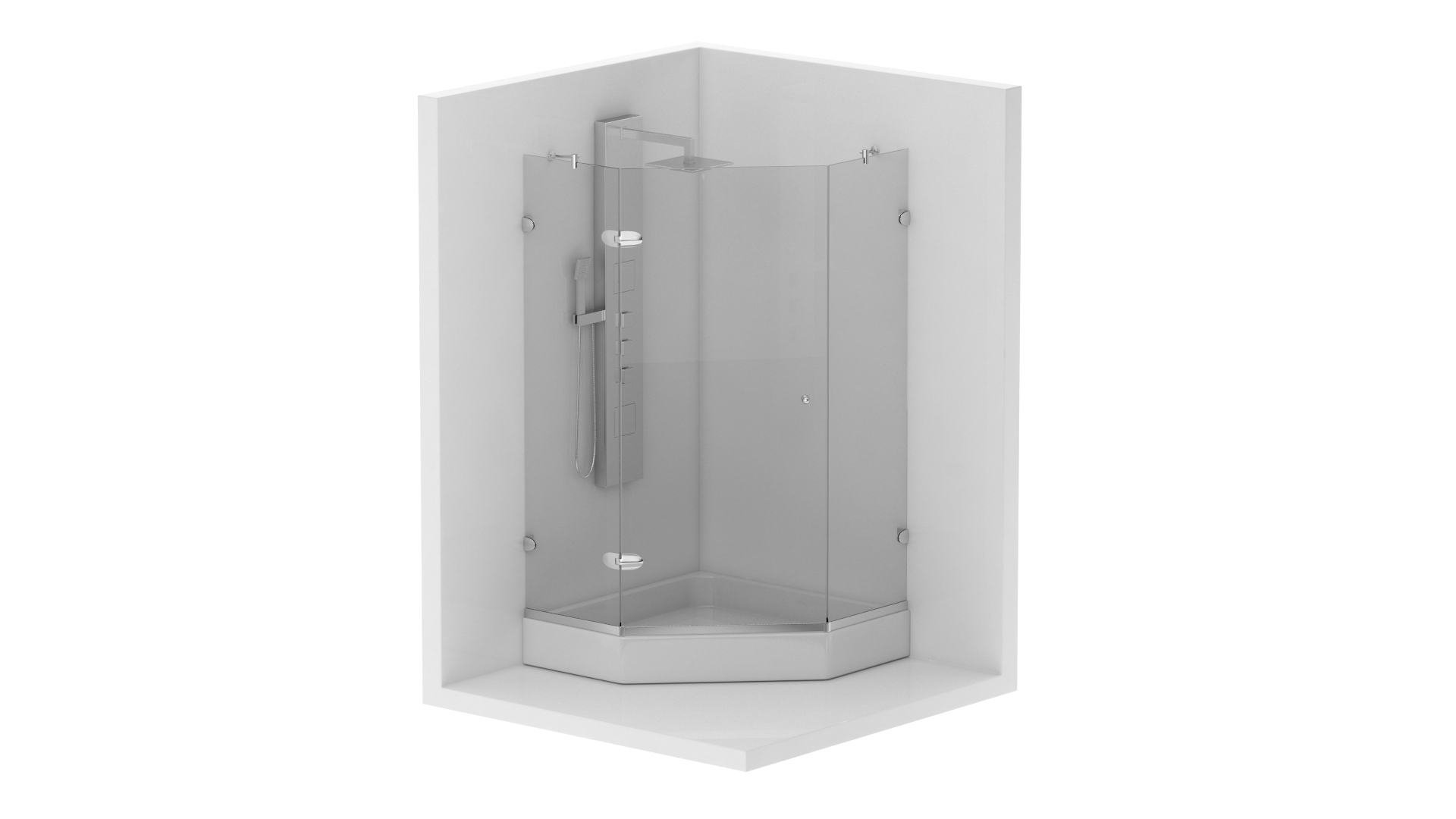 12 shower 3D model - TurboSquid 1599012