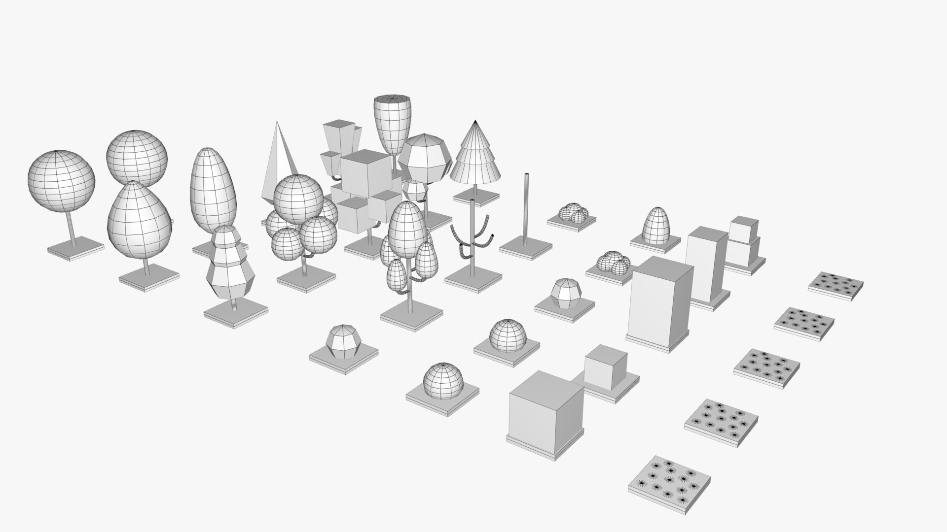 Low Poly Tree Set 3D Model - TurboSquid 1898504