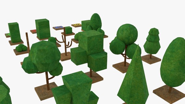 Low Poly Tree Set 3D model - TurboSquid 1898504