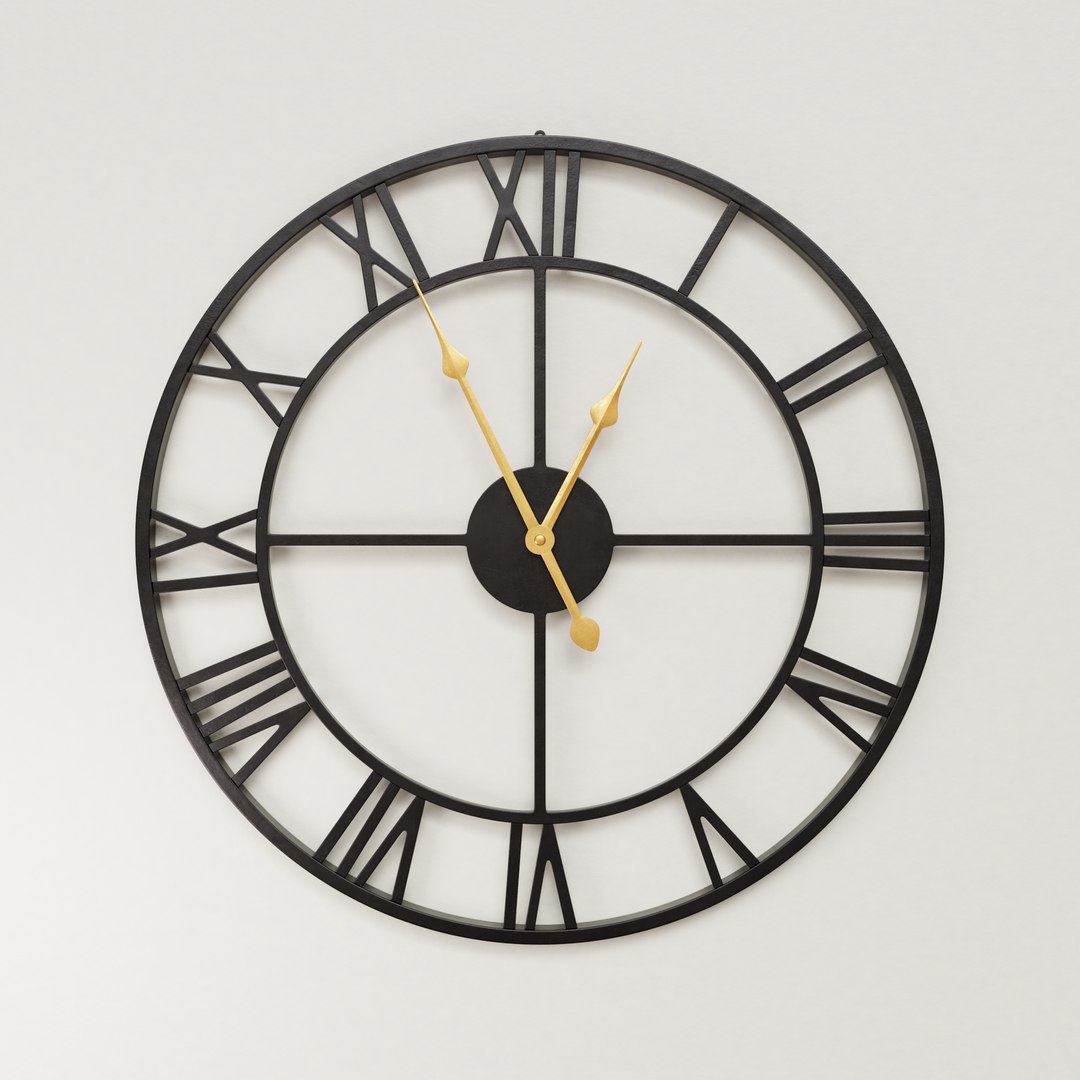 Metal Wall Clock 3D Model - TurboSquid 2106326