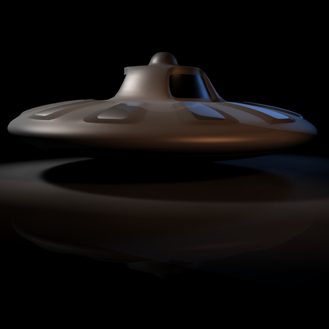 Flying Saucer Spaceship Obj