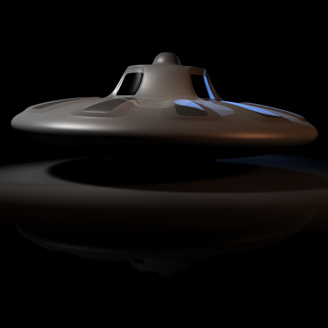 Flying Saucer Spaceship Obj