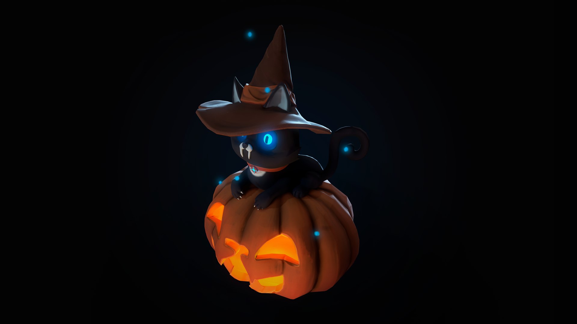 The Halloween Cat 3D - TurboSquid 1979638