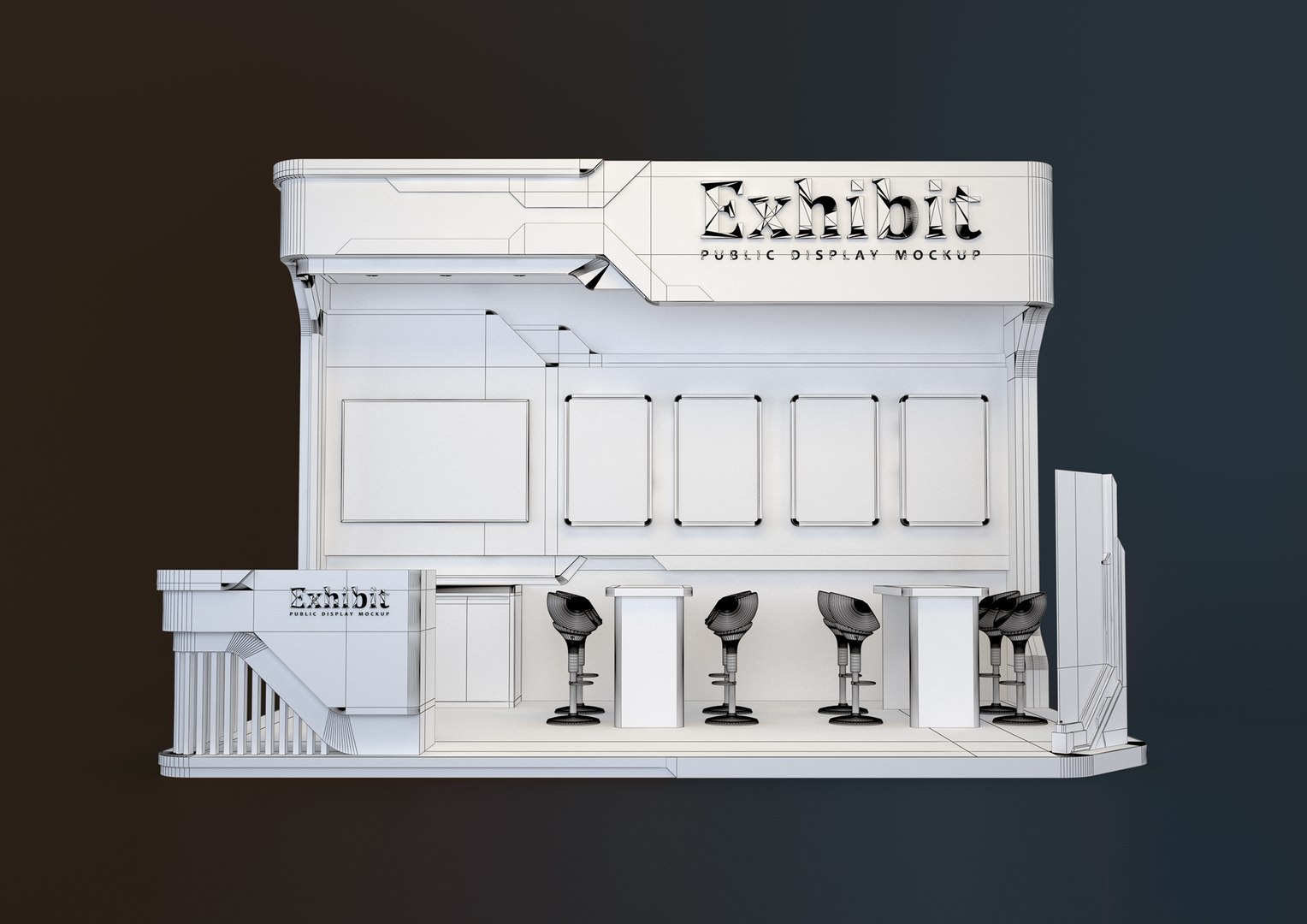 Model 2205 Exhibition Design 15 Sqm 3D Model - TurboSquid 2024019