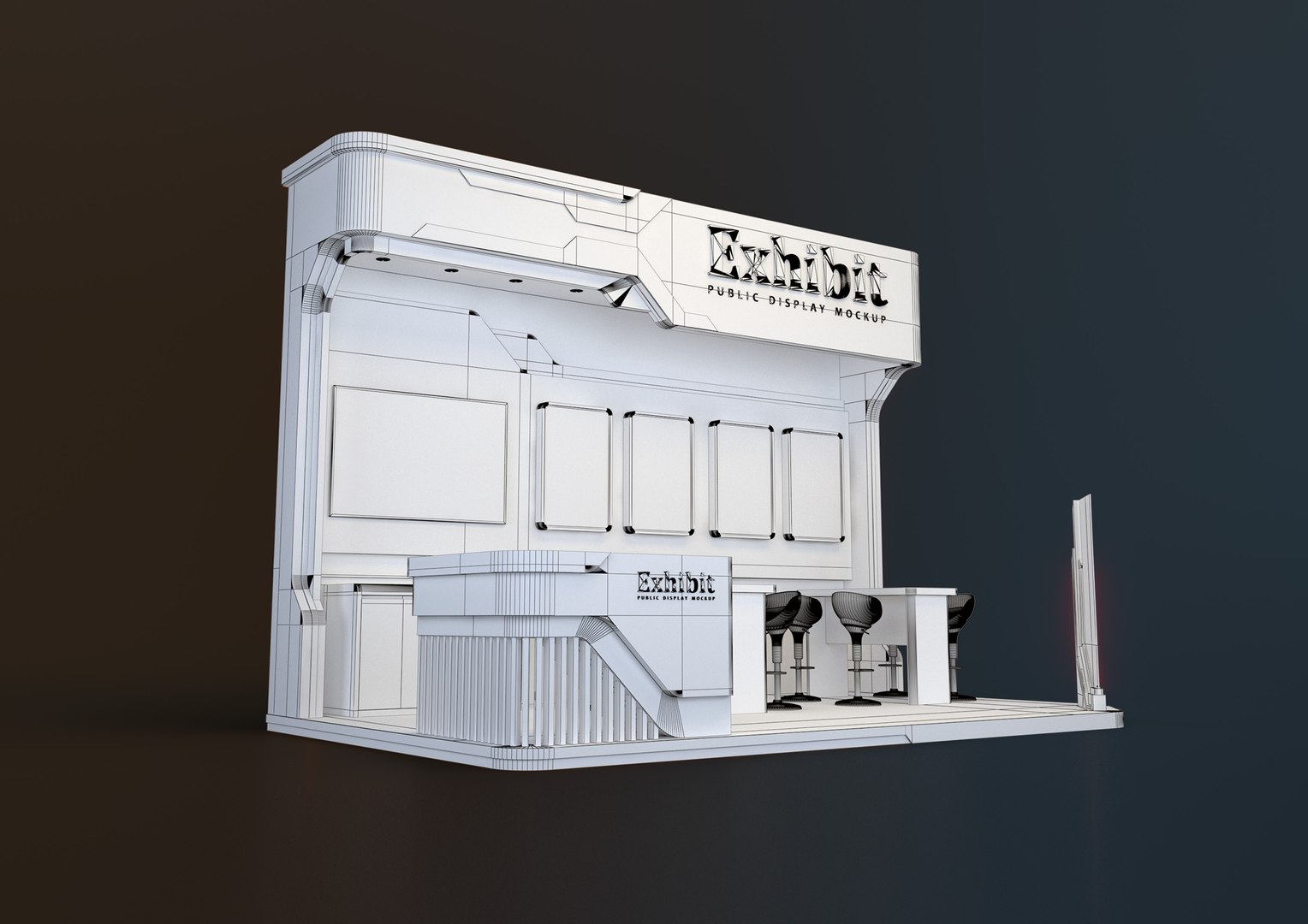 Model 2205 Exhibition Design 15 Sqm 3D Model - TurboSquid 2024019