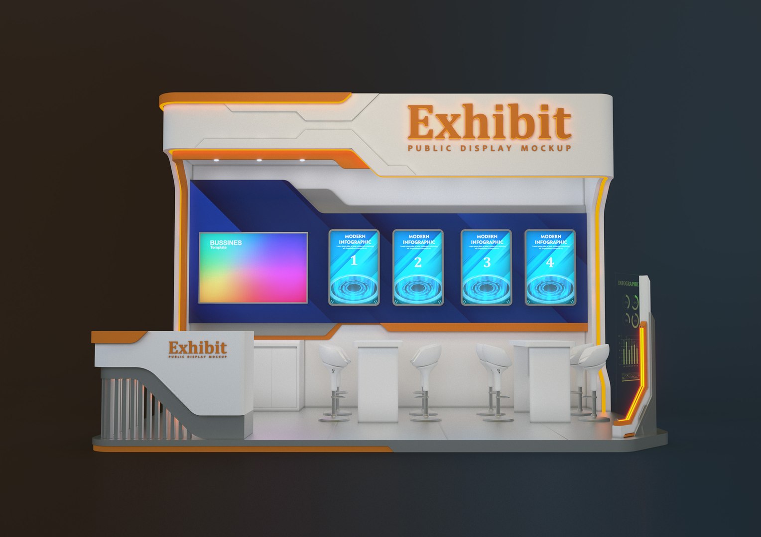 Model 2205 Exhibition Design 15 Sqm 3D Model - TurboSquid 2024019