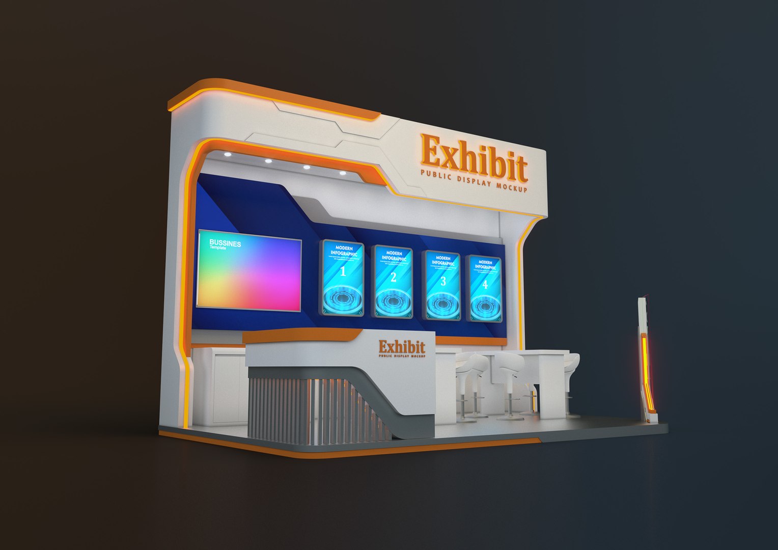 Model 2205 Exhibition Design 15 Sqm 3D Model - TurboSquid 2024019