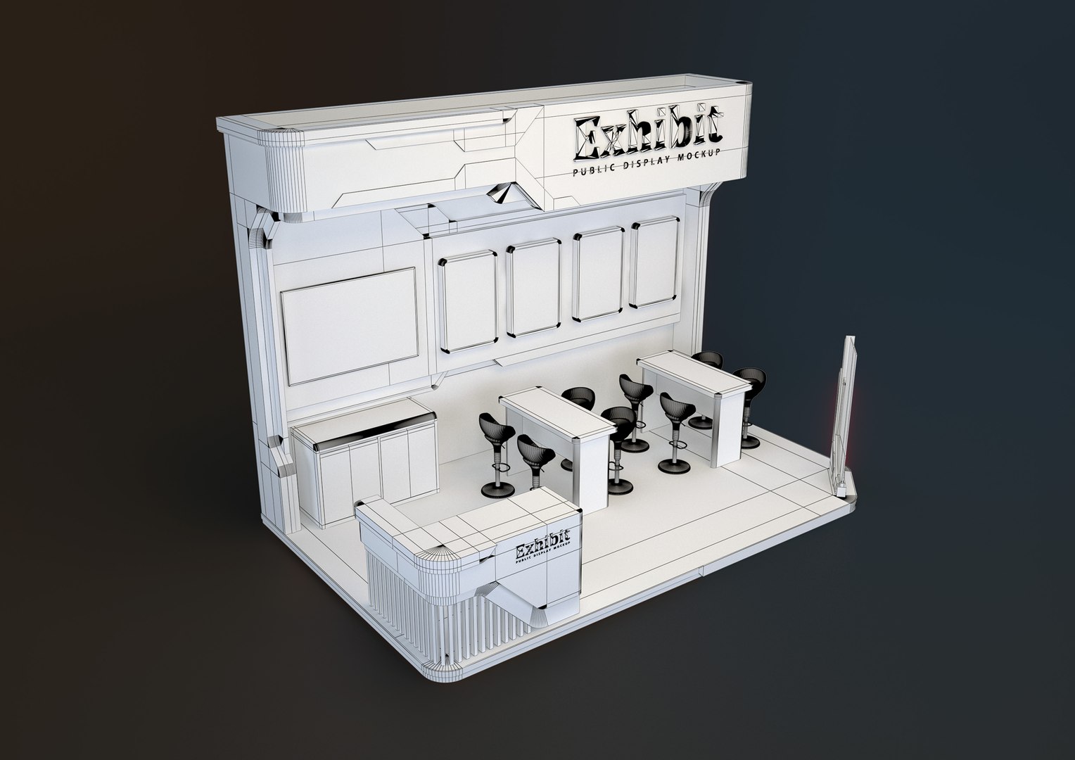 Model 2205 Exhibition Design 15 Sqm 3D Model - TurboSquid 2024019