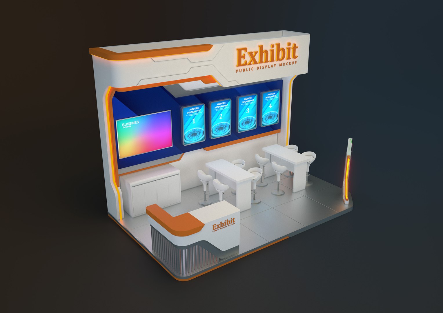 Model 2205 Exhibition Design 15 Sqm 3D Model - TurboSquid 2024019