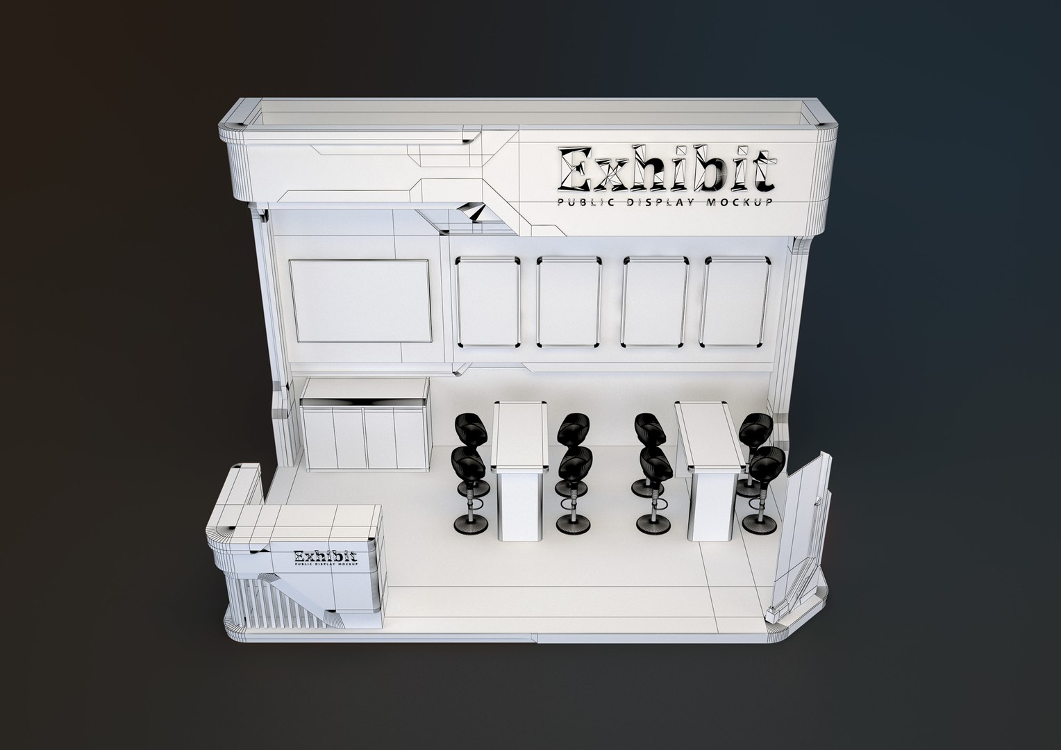 Model 2205 Exhibition Design 15 Sqm 3D Model - TurboSquid 2024019