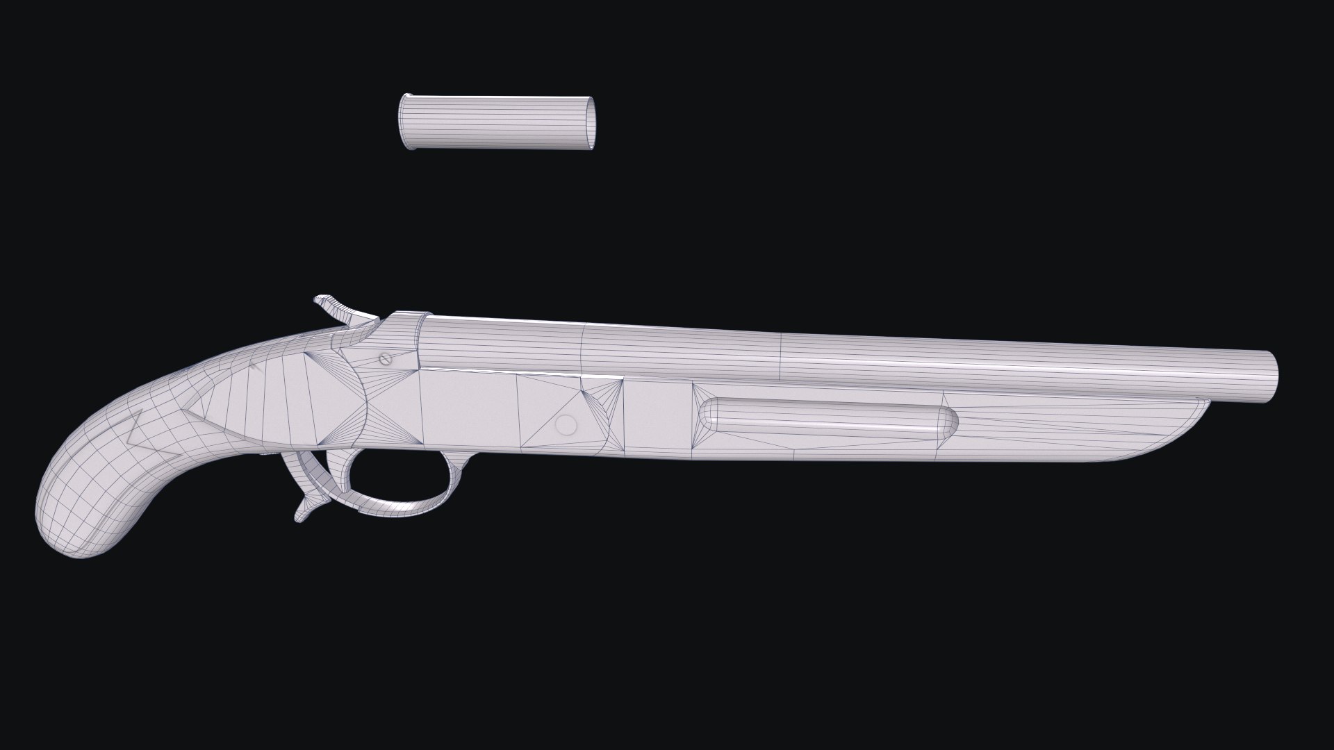 Sawed OFF One Barrel Shotgun Game Ready Model - TurboSquid 1923154