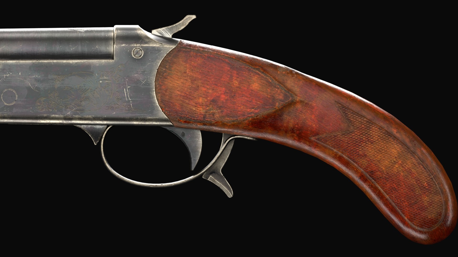 Sawed OFF One Barrel Shotgun Game Ready Model - TurboSquid 1923154