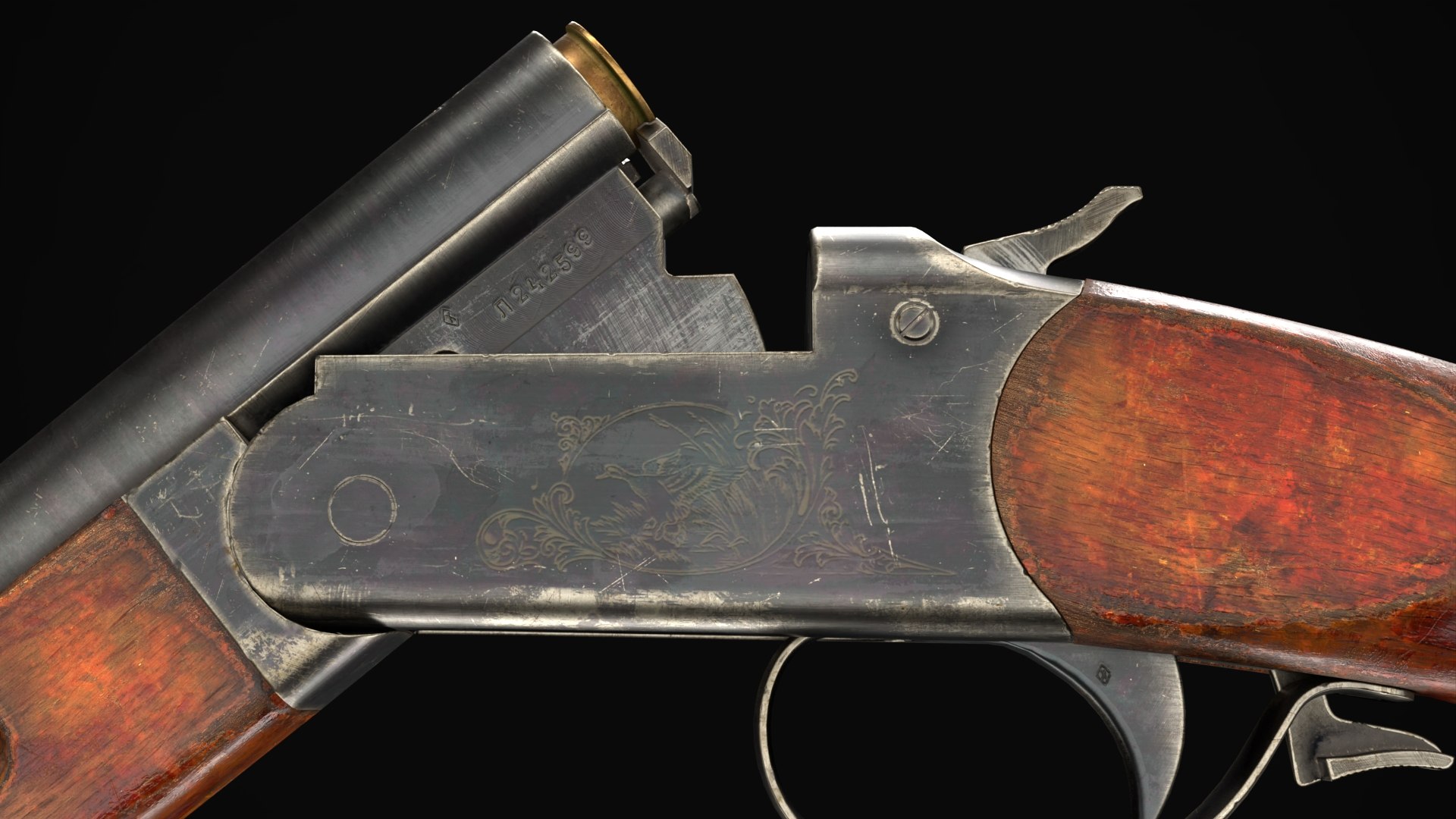 Sawed OFF One Barrel Shotgun Game Ready Model - TurboSquid 1923154