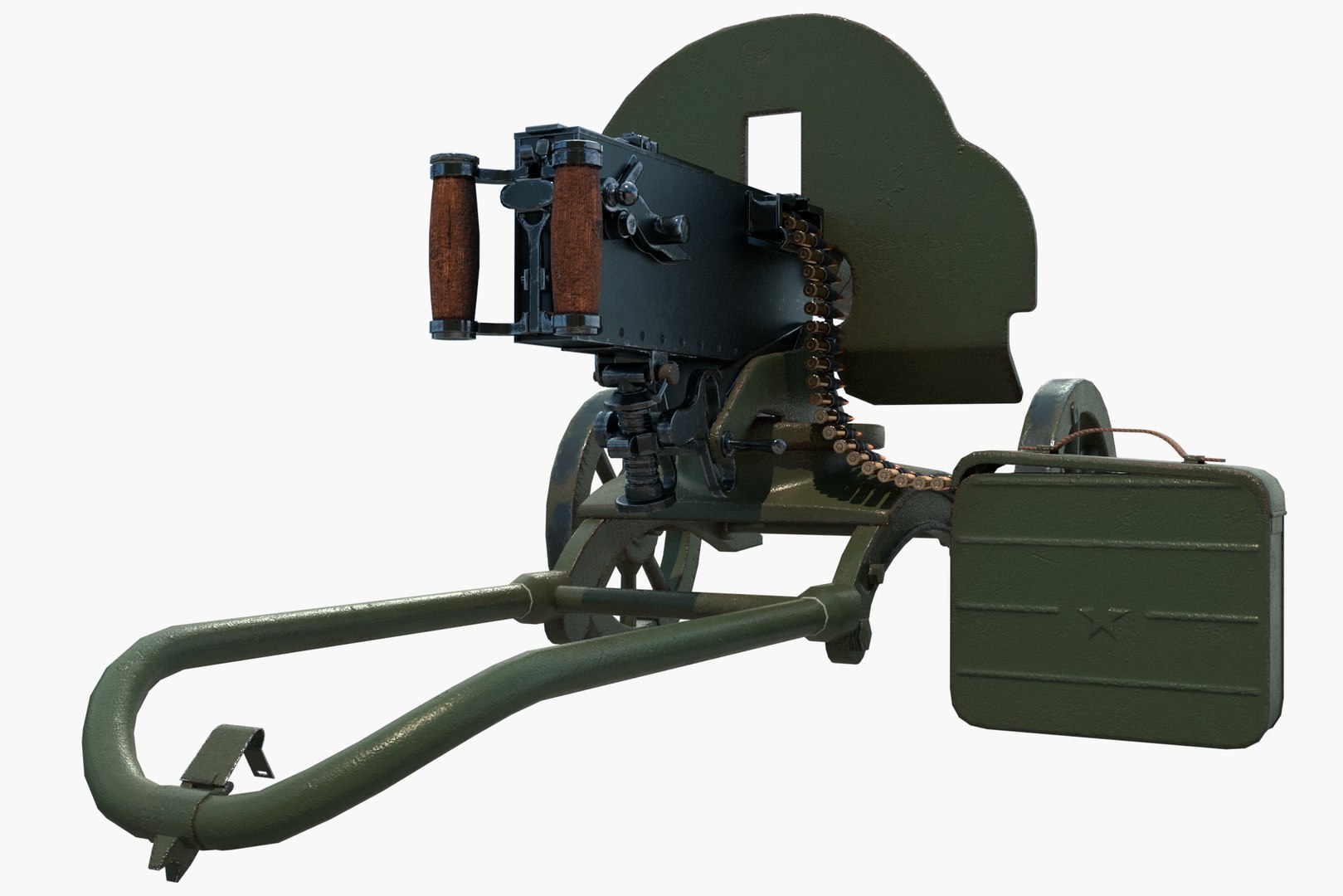 Machine Gun Maxim 3D Model - TurboSquid 1878420