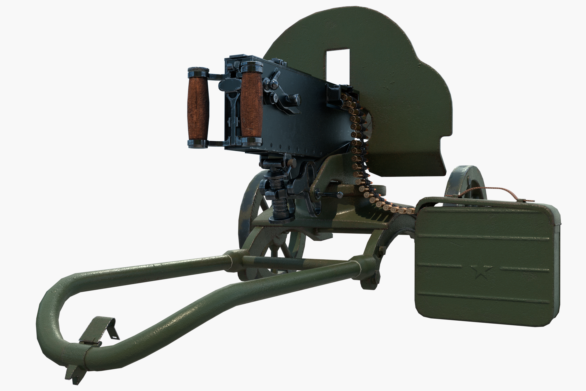 Machine Gun Maxim 3D model - TurboSquid 1878420