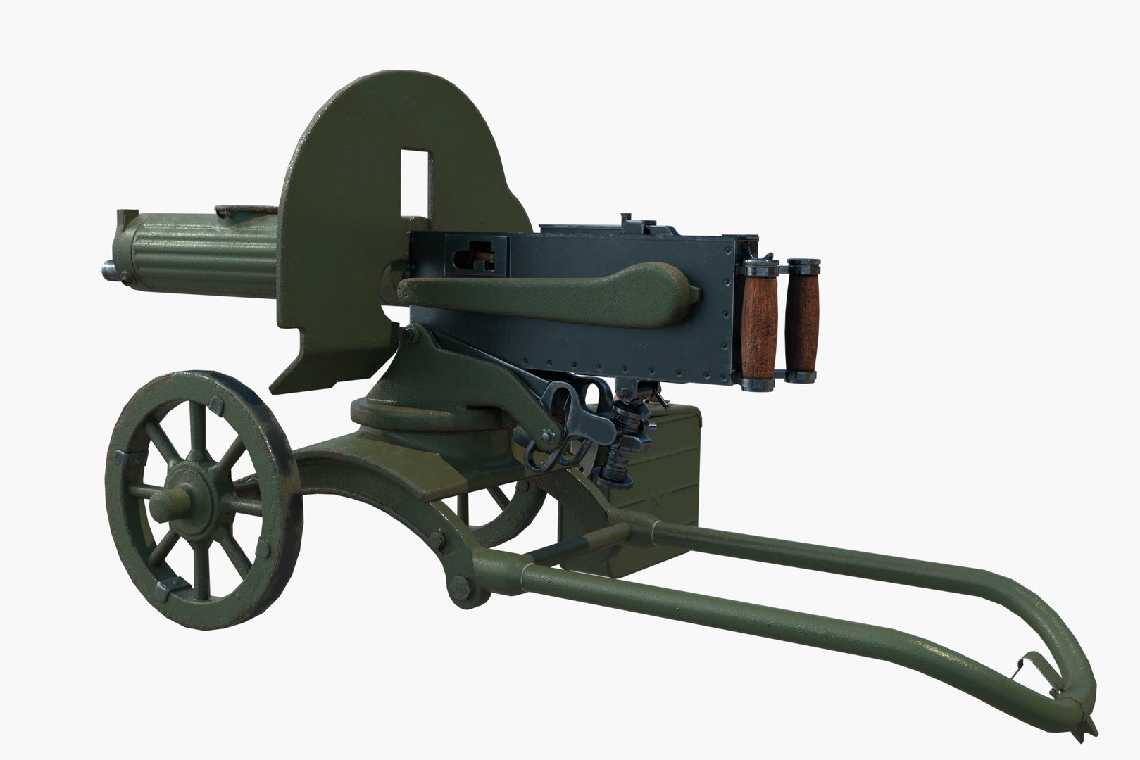 Machine Gun Maxim 3D Model - TurboSquid 1878420