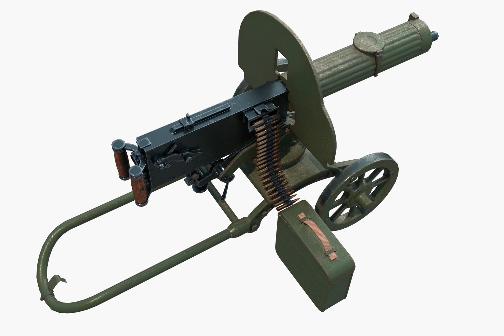Machine Gun Maxim 3D Model - TurboSquid 1878420