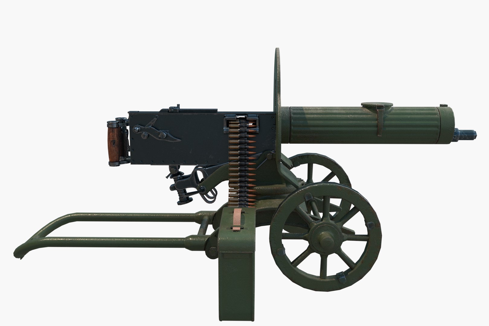 Machine Gun Maxim 3D Model - TurboSquid 1878420