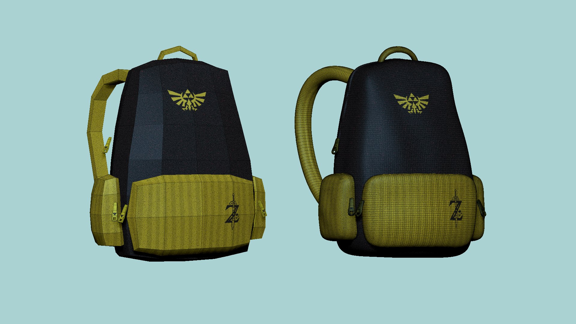 Zelda Backpack - Fashion Costume - Character Design 3D model ...